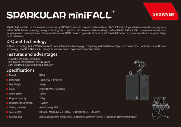 Cold Sparklers | Cold Flame Spark Machine |Showven Sparkular Fall Mini ...