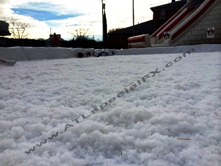 Magic snow is non evaporative fake snow ground cover